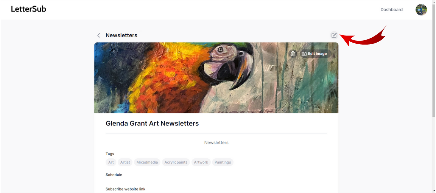 How to publish your newsletters in LetterSub
